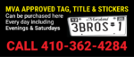 MVA Tag & Title Services – Three Brothers Baltimore
